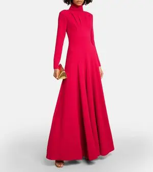 EMILIA WICKSTEAD Oakley Pleated Crêpe Maxi Dress