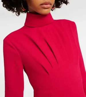 EMILIA WICKSTEAD Oakley Pleated Crêpe Maxi Dress