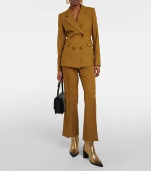 Dorothee Schumacher Double-breasted Blazer In Olive