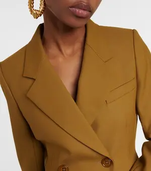 Dorothee Schumacher Double-breasted Blazer In Olive