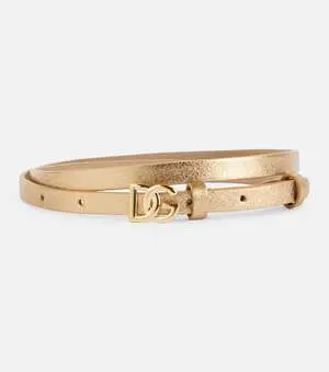 Dolce & Gabbana Dg Leather Belt - Gold