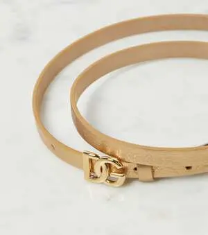Dolce & Gabbana Dg Leather Belt - Gold
