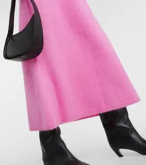 LISA YANG Asta High-rise Cashmere Midi Skirt - Pink