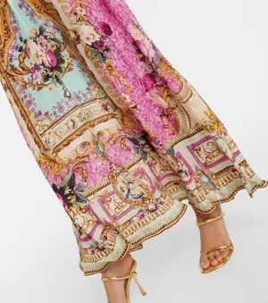 Camilla Floral Printed Silk Maxi Dress
