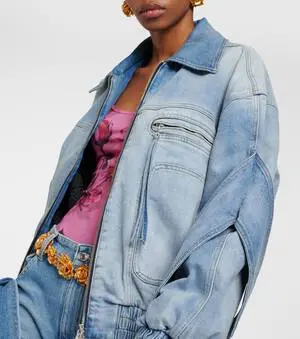 Blumarine Denim Bomber Jacket