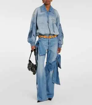 Blumarine Denim Bomber Jacket