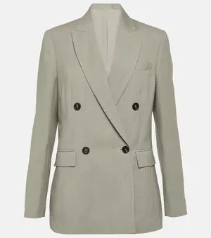 Brunello Cucinelli Double-breasted Blazer - Green