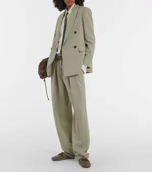 Brunello Cucinelli Double-breasted Blazer - Green
