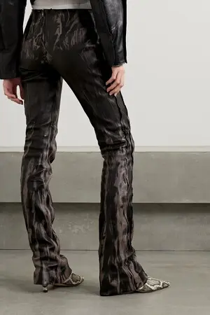 Acne Studios Distressed Crinkled-leather Pants