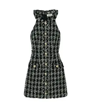 L'Agence Jade Button-embellished Mini Dress