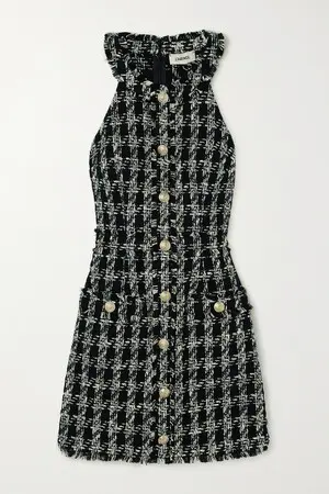 L'Agence Jade Button-embellished Mini Dress