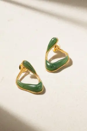 Fernando Jorge Stream 18-karat Gold Jade Earrings