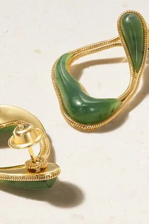 Fernando Jorge Stream 18-karat Gold Jade Earrings