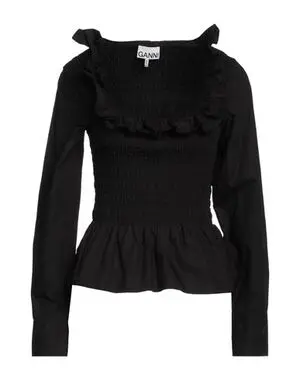 Ganni Long Sleeve Blouses