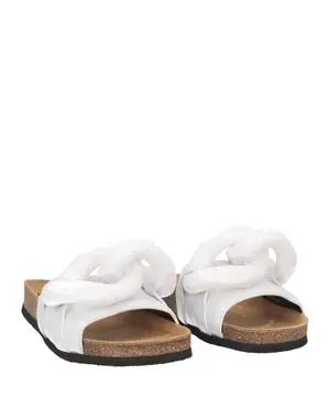 JW Anderson Leather Slide Sandals - White