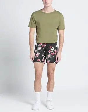 REPRESENT Floral Print Satin Relaxed Fit Bermuda Shorts