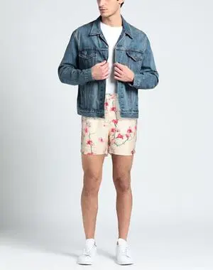 REPRESENT Floral Print Satin Relaxed Fit Bermuda Shorts