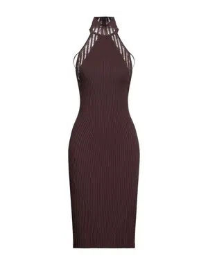 ANDREĀDAMO Ribbed Knit Midi Dress - Brown
