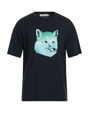 Maison Kitsuné Man T-shirt Midnight Blue Size S Cotton Midnight Blue