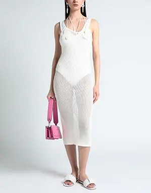 ANDREĀDAMO Knit Embellished Midi Dress