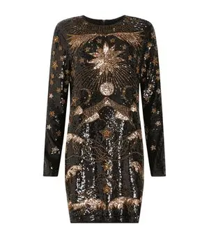 ALLSAINTS Embellished Noushka Mini Dress