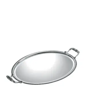 Christofle Plated Malmaison Oval Tray - Silver