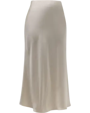 Sablyn Silk Midi Skirt - Gardenia