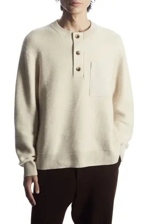 Cos Thermal Henley Sweater