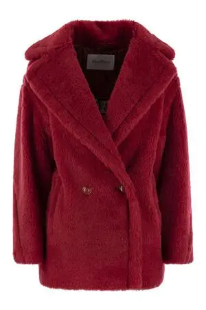 Max Mara Frais - Teddy Fabric Short Coat Red