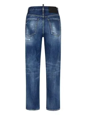 Dsquared2 Ripped Straight-leg Jeans - Blue