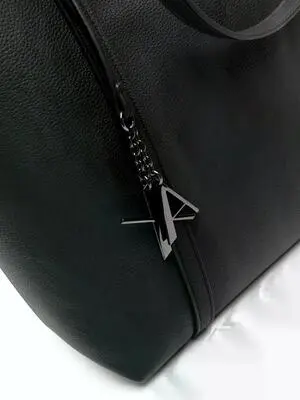 Armani Exchange Grained Faux Leather Tote Bag