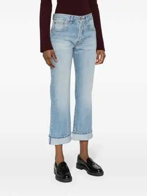 Victoria Beckham Logo-patch Straight Jeans