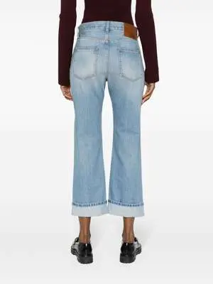 Victoria Beckham Logo-patch Straight Jeans