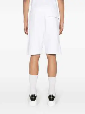 Alexander McQueen Logo-print Cotton Shorts - White