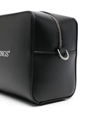 Off-White Quote-print Leather Wash Bag