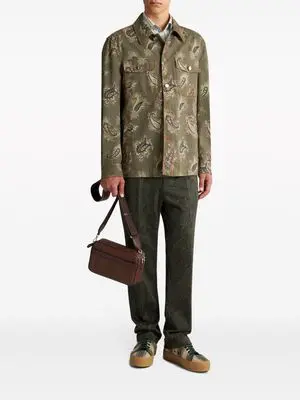Etro Paisley-print Denim Shirt Jacket