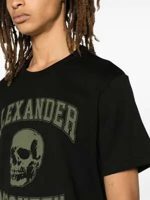 Alexander McQueen Logo-print Cotton T-shirt - Black