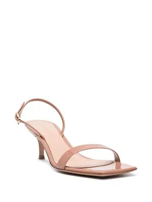 GIANVITO ROSSI Ribbon 65mm Leather Sandals - Neutrals