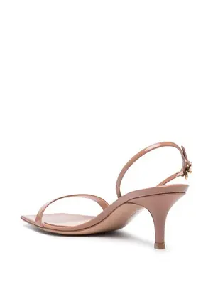 GIANVITO ROSSI Ribbon 65mm Leather Sandals - Neutrals