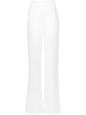 Chloé Pleated Wide-leg Trousers - White