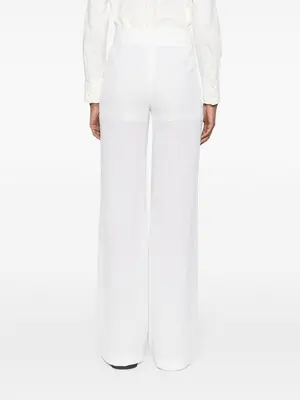 Chloé Pleated Wide-leg Trousers - White
