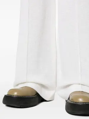 Chloé Pleated Wide-leg Trousers - White