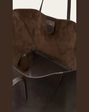 Brunello Cucinelli Bc Duo Geometric Monili Leather Tote Bag - Dark Brown