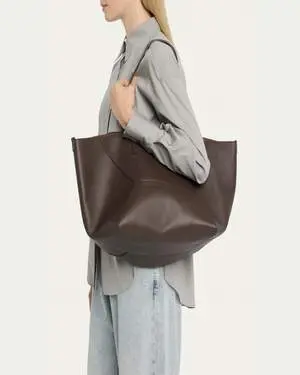 Brunello Cucinelli Bc Duo Geometric Monili Leather Tote Bag - Dark Brown