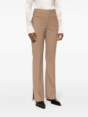 Helmut Lang Flared Tailored Trousers - Brown
