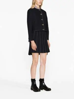Thom Browne Rwb-detail Wool Cropped Jacket