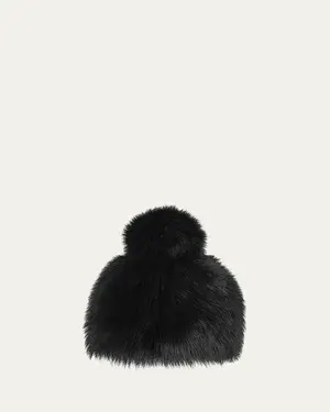 GUSHLOW AND COLE Toscana Pom Beanie - Black