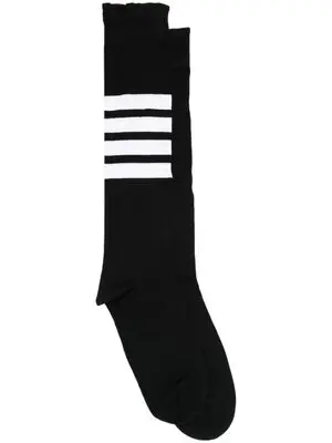 Thom Browne Thom Browne 4-Bar Stripe Socks Black