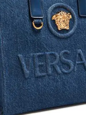 Versace La Medusa Denim Tote Bag