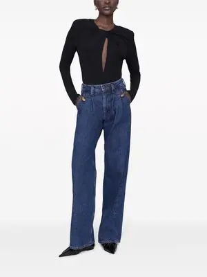 ANINE BING Amaya Cut-out Top